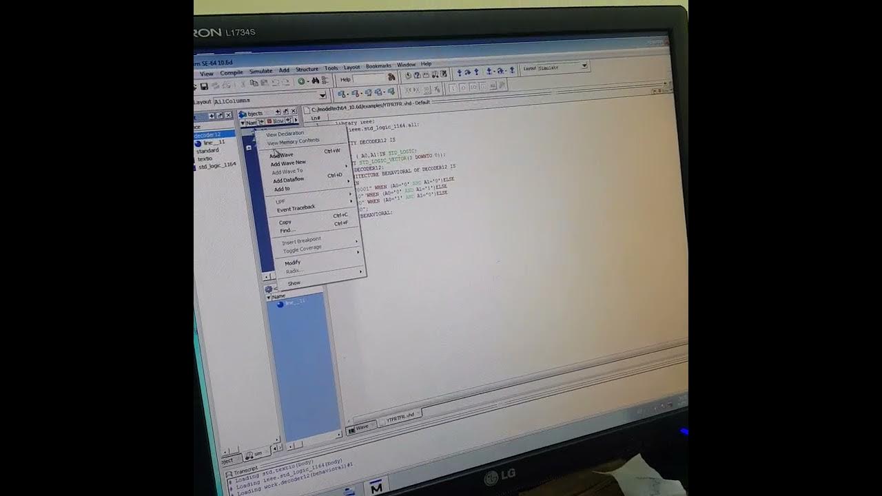 how to Run VHDL codes in Modelsim ... - YouTube