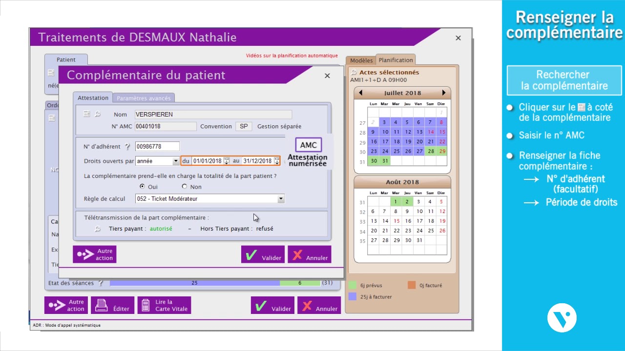 Je renseigne la complémentaire de mon patient - YouTube