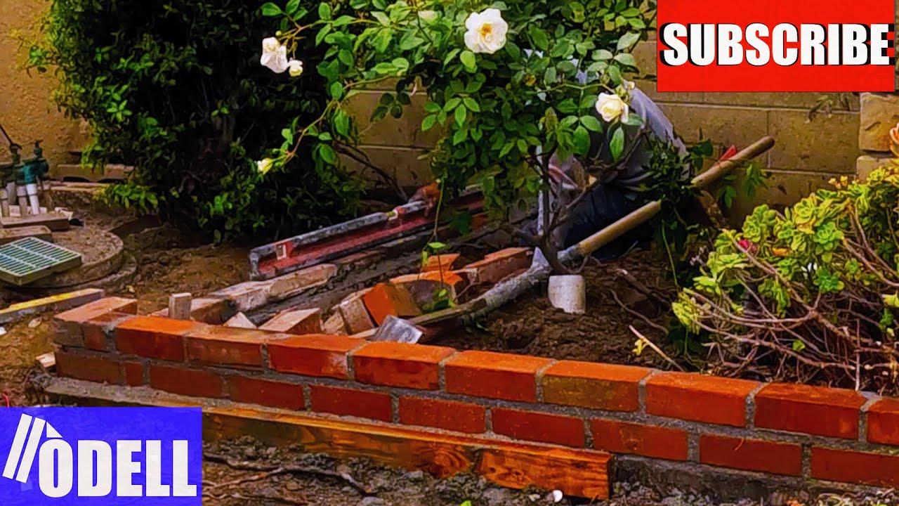 Extending an existing brick planter - YouTube