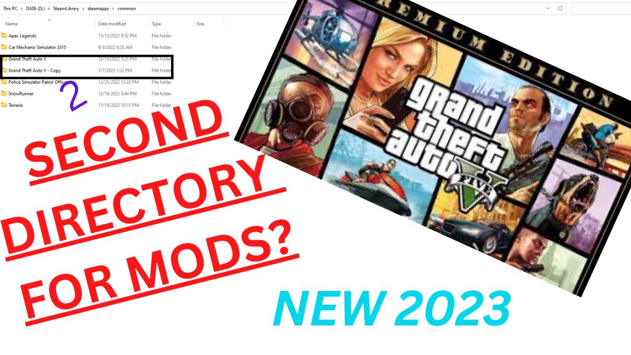 How To Make GTA 5 Directory Copy For Mods - YouTube