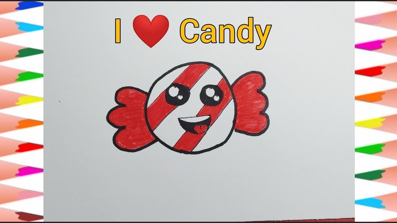 How to draw candy - YouTube