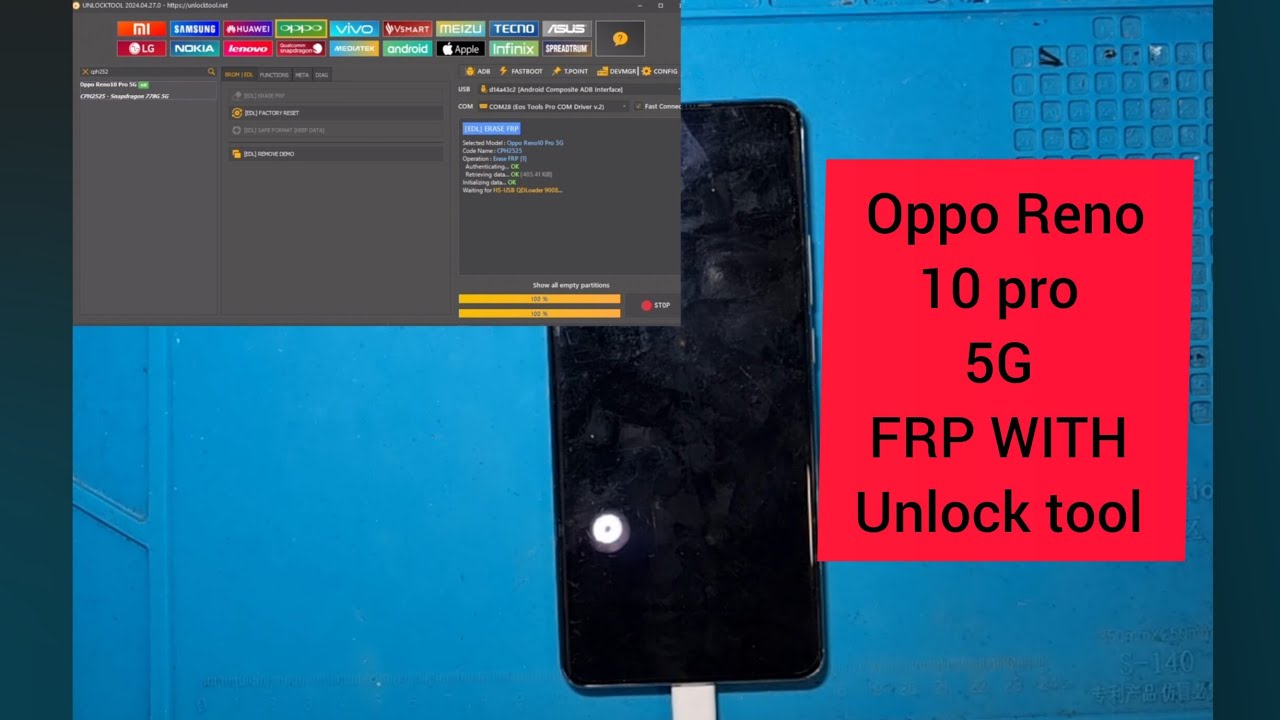 Oppo Reno 10 PRO 5G frp with Unlock tool #oppo #reno10pro # ...