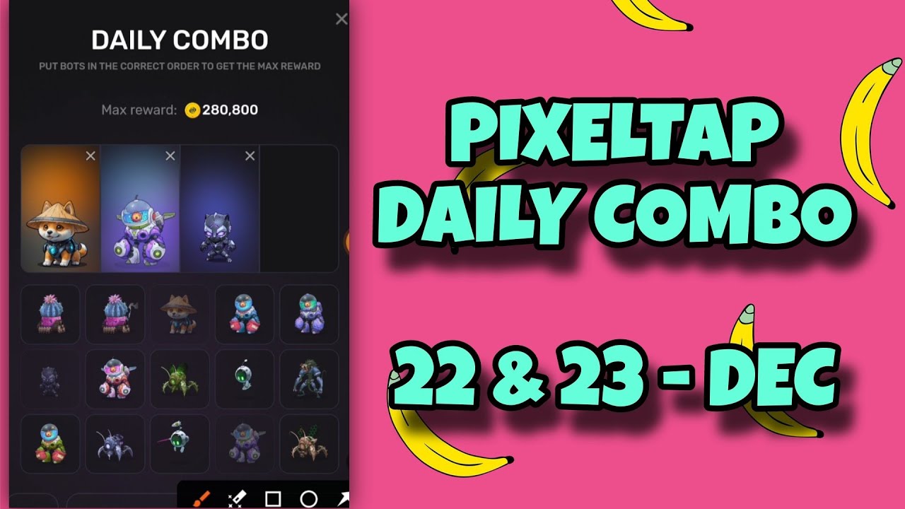 Pixel Tap Daily Combo 22 - 23 Dec | Today Pixeltap By Pixelverse Daily ...