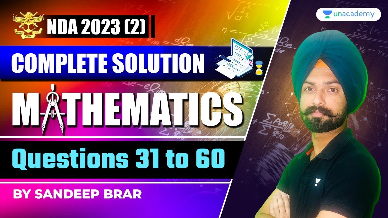 NDA 2023 Maths (Paper 2) Answer Key | NDA 2023 Maths Solution ...