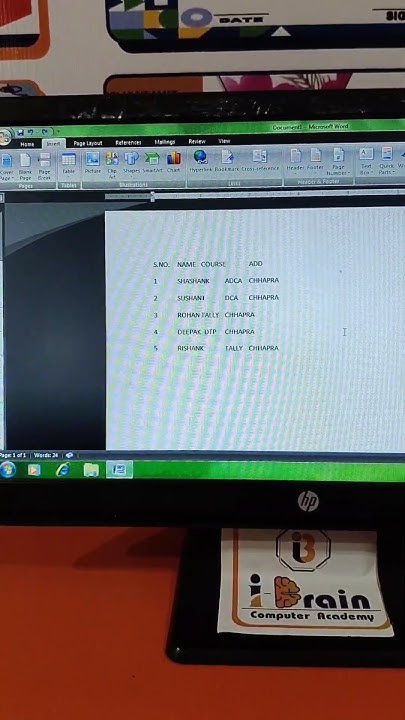 Convert Data into Table in MS Word #computer #microsoftoffice #windows #microsoftword #chhapra ...