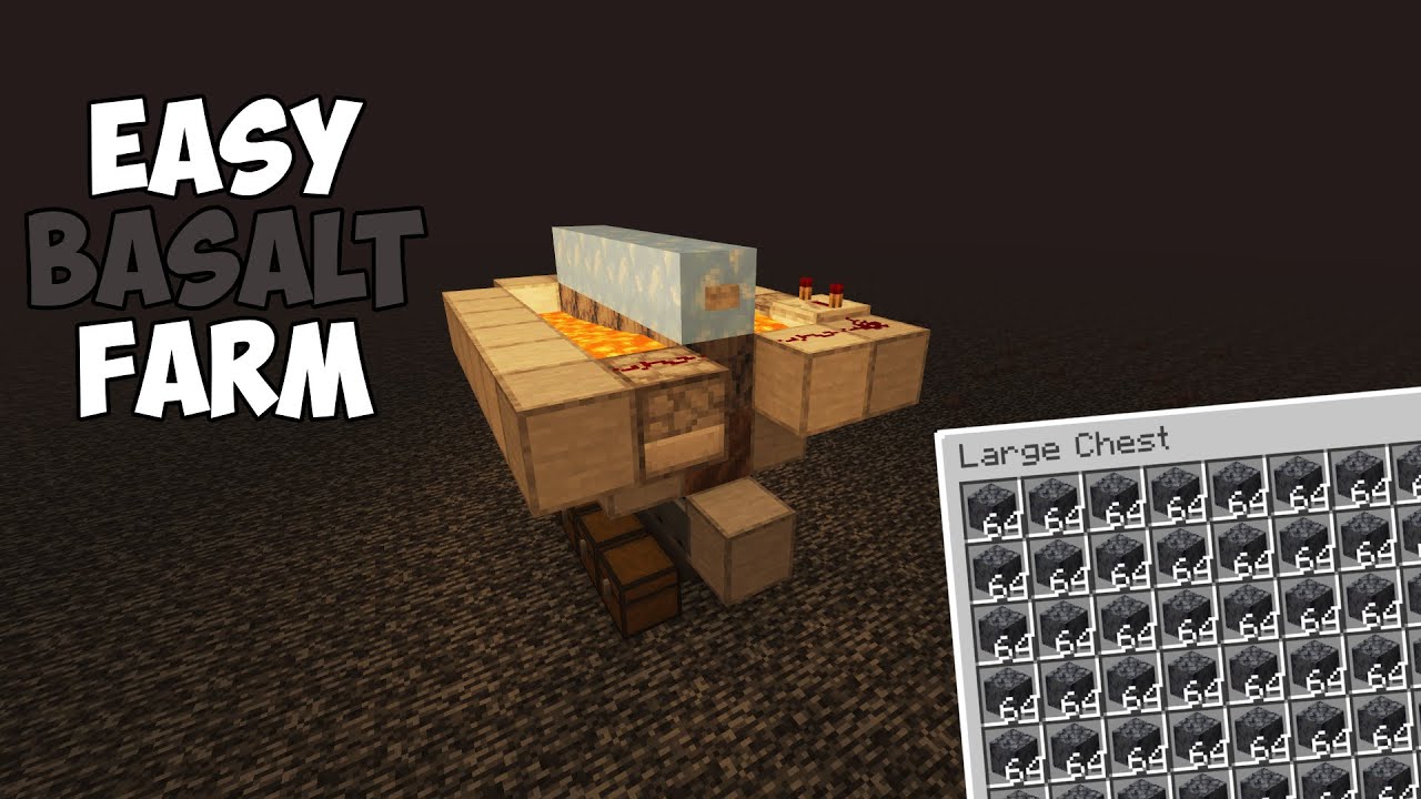 Easy Minecraft Basalt Farm For Beginners! (1.21 Tutorial) - YouTube