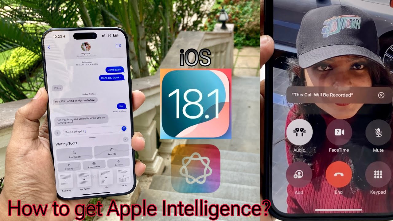 Apple Intelligence hands on, from India! - iOS 18.1 beta - YouTube