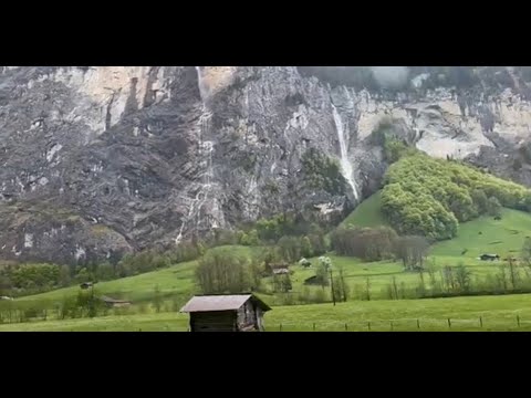 Beautiful waterfalls in Grindelwald - YouTube