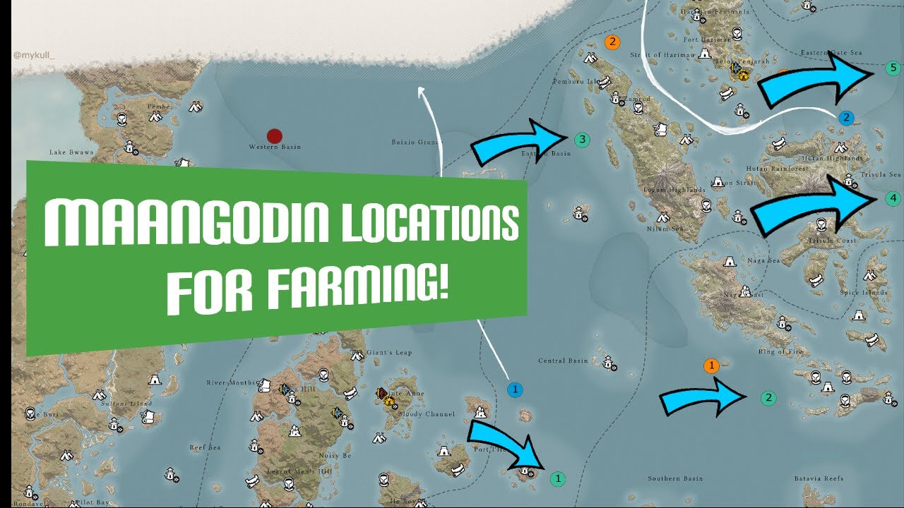 Maangodin all 5 locations for Farming Ghost Ship! - YouTube