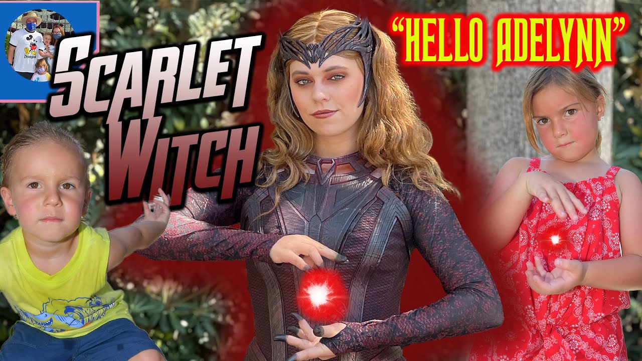 The Scarlet Witch... Hello Adelynn (remembers) | Disneyland DCA - YouTube