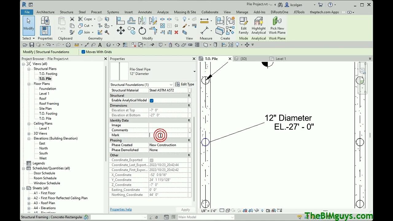 Revit Piling and Structural Schedules - Two Options - CADtechSeminars.com - YouTube