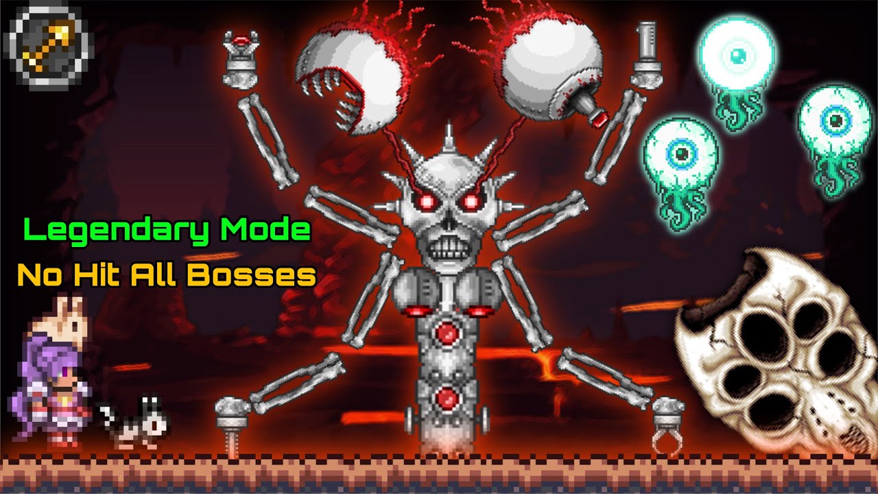 Ranger Class. No Hit all bosses in GFB Legendary Mode | Terraria Mobile ...