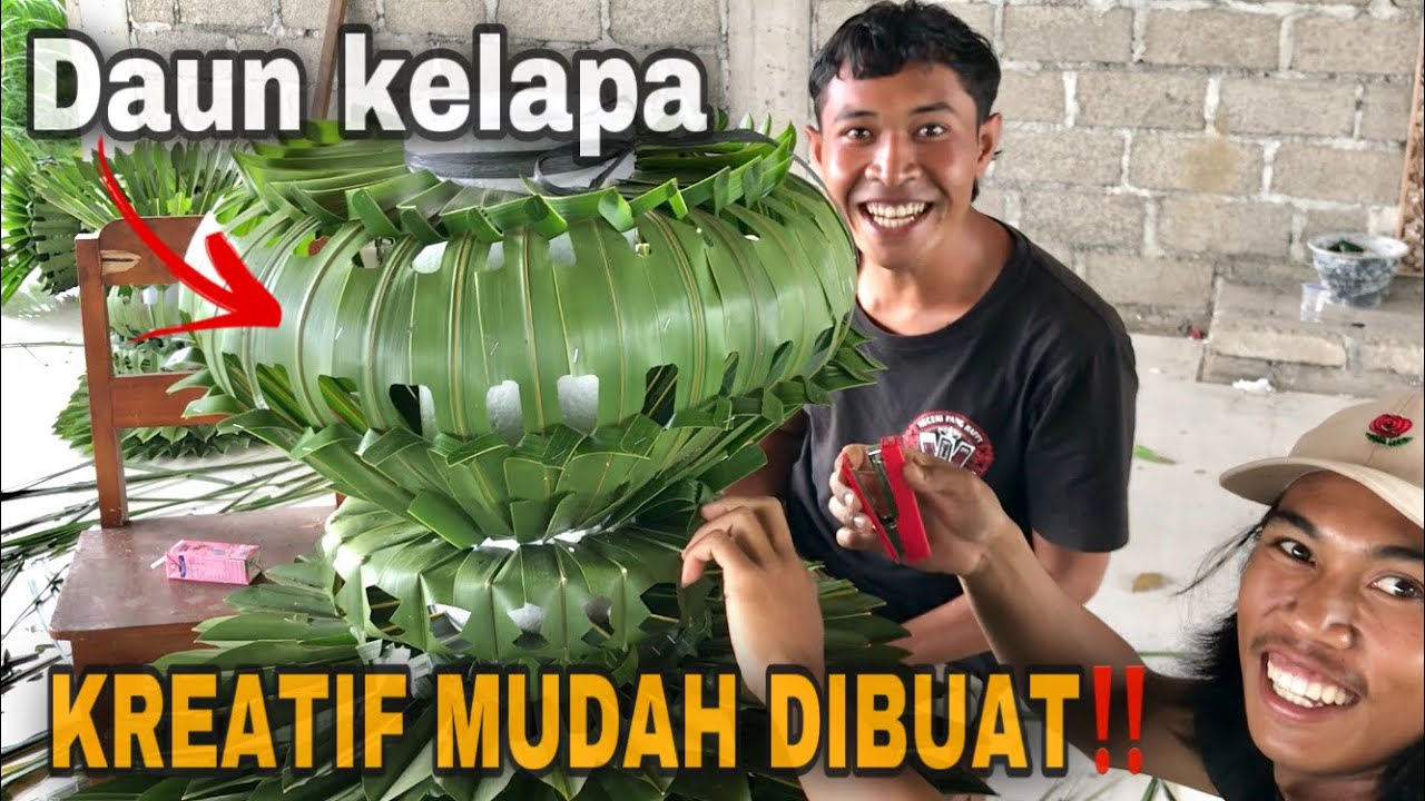 UNIK‼️ Proses Pembuatan Menur Penjor Dari Daun Kelapa - YouTube