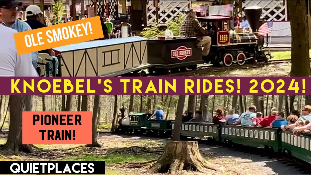Knoebel’s Amusement Resort! TRAIN RIDES! 2024! Ole Smokey & Pioneer ...