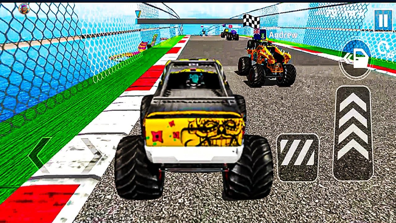 Monster truck Mega Ramp Racing - Extreme Car Stunts Driving -Gadi game ...