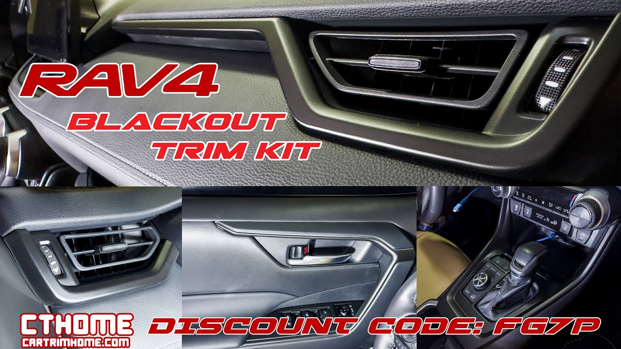 INTERIOR BLACK OUT TRIM OVERLAY INSTALL | 5th Gen Toyota RAV4 - YouTube