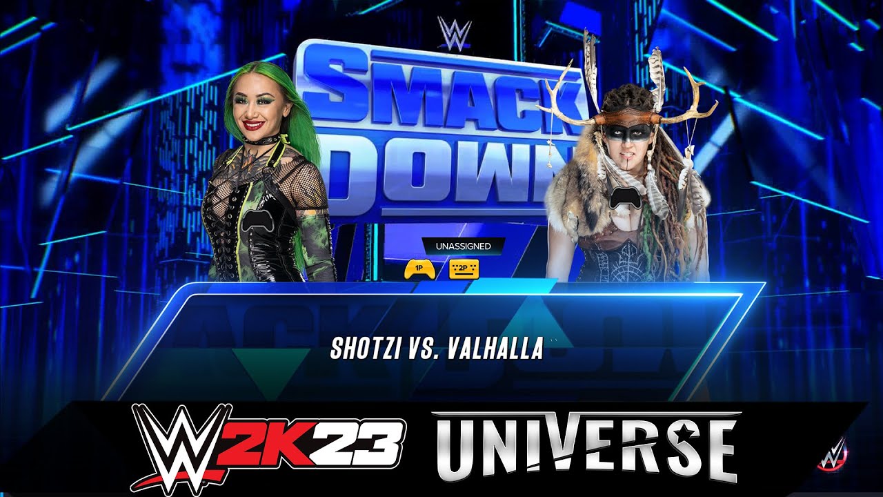 WWE 2k23 Universe - Smackdown - Shotzi vs Valhalla - YouTube