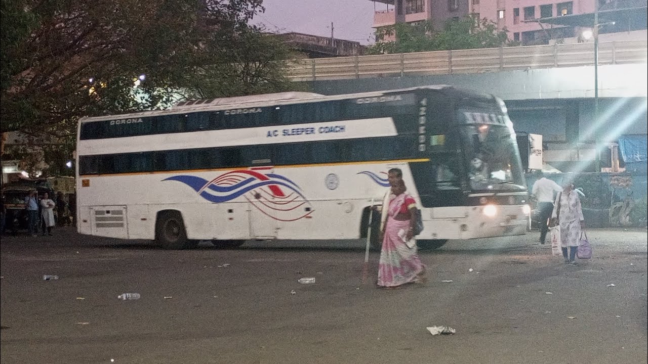 NWKRTC AC sleeper | Thane to Belgaum | Vandana bus stand - YouTube