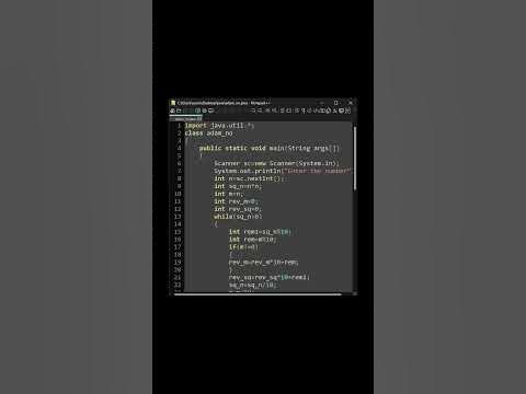 Adam Number check using Java #coding #shortvideo #shorts - YouTube