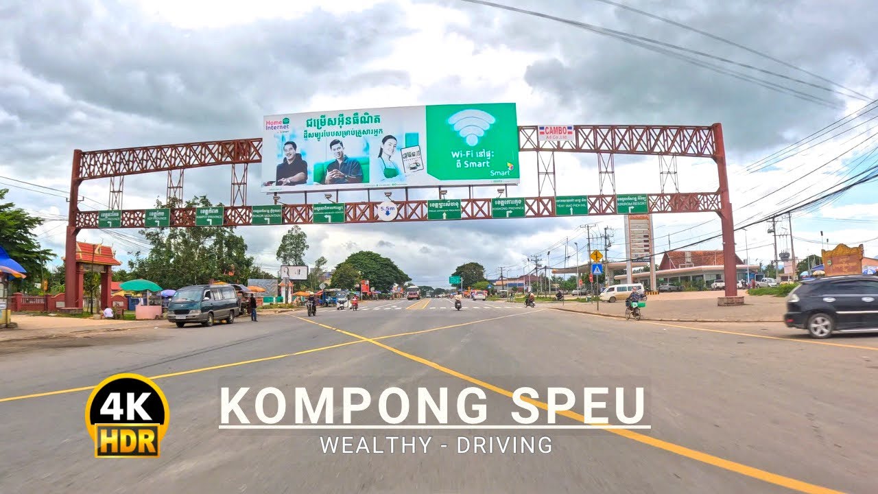 Driving Khum Choam Sangkae to Highway of Sihanouk Ville | National Road ...