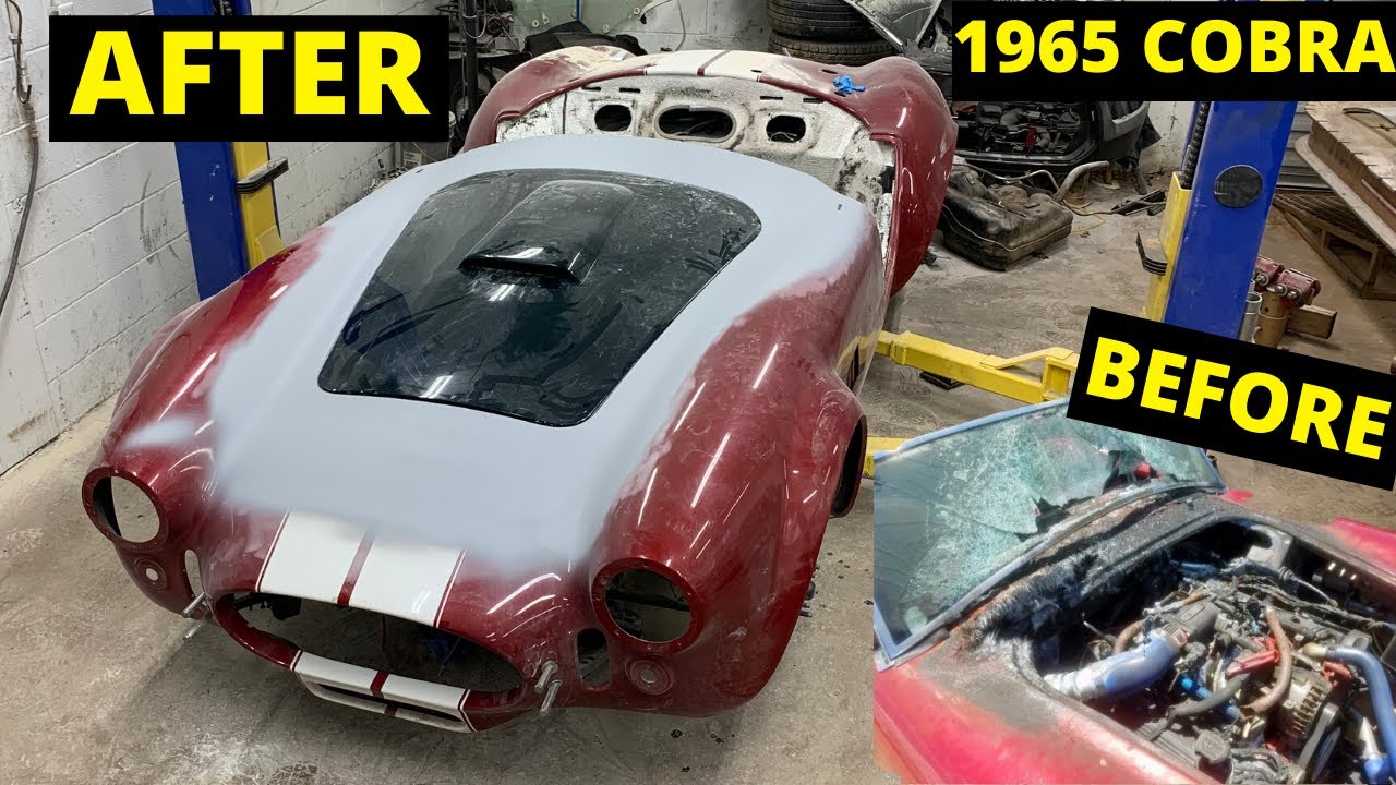 FIRE DAMAGE Repair on a 1965 COBRA Shelby Damaged From Copart - YouTube