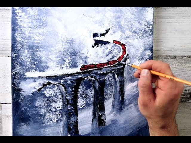 Abstract Train Painting