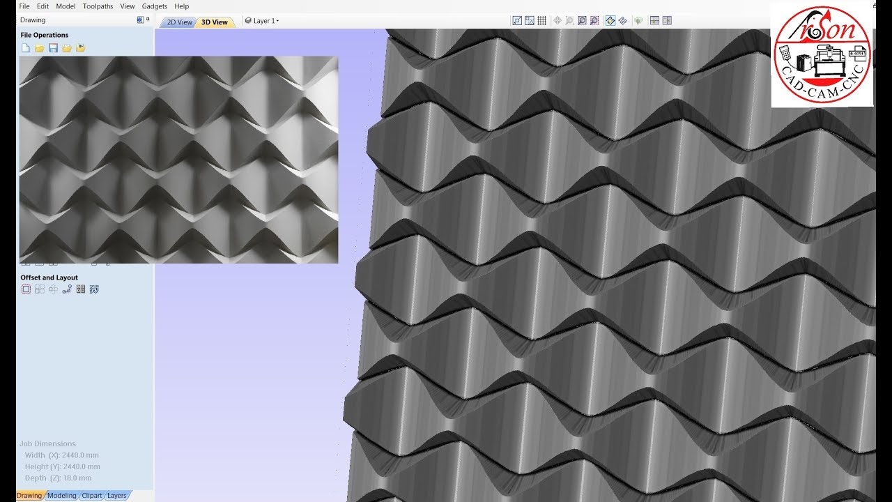 #Vectric #Aspire #3D #Texture #Tutorial-13 #Decorative wall #panel #2D ...