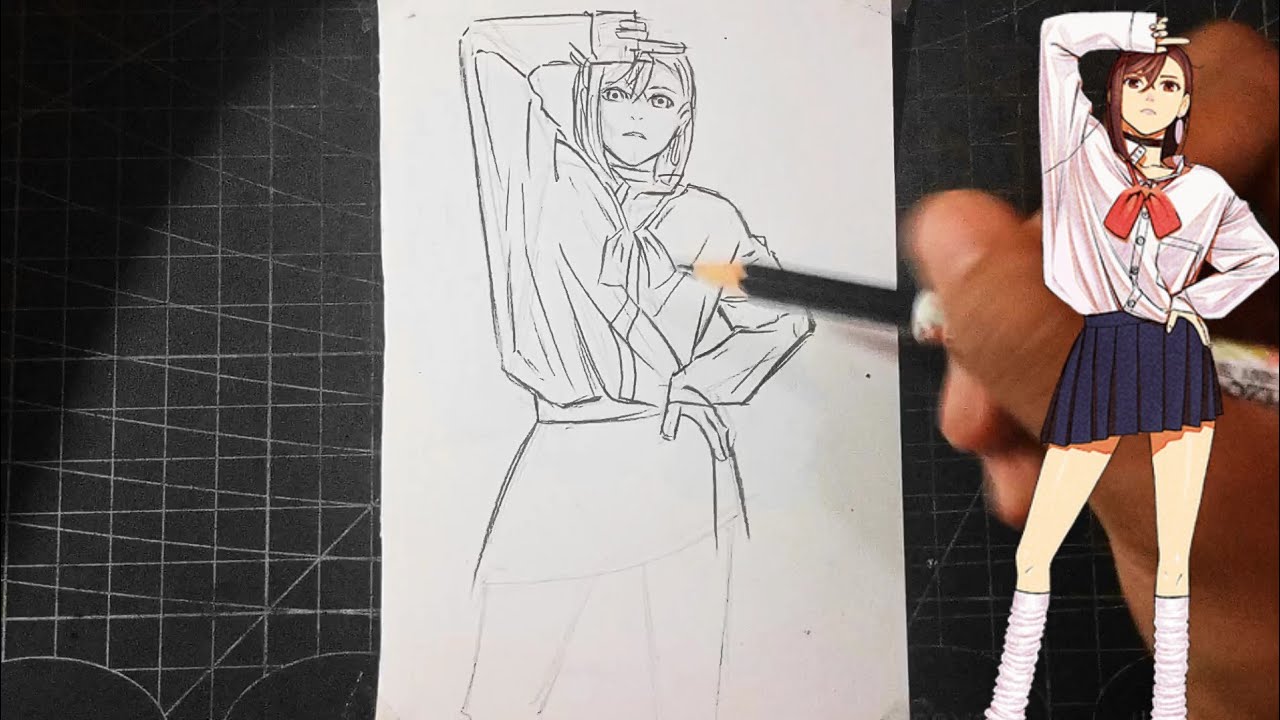 How to draw Momo Ayase Full Body - DAN DAN DAN - Step by Step - YouTube