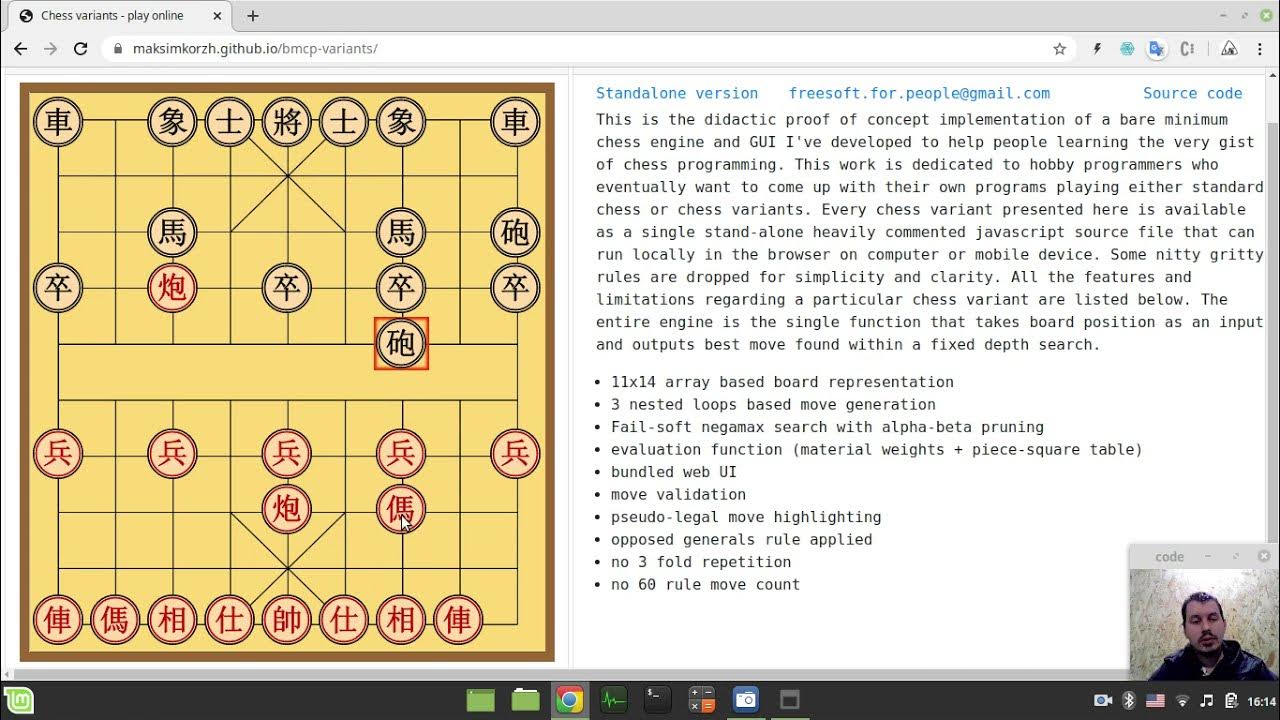 Bare minimum CHESS VARIANTS: ENGINE & GUI implementation in vanilla JavaScript - YouTube