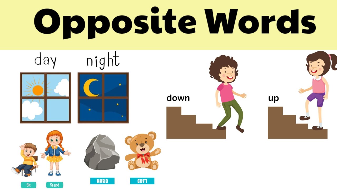 Opposite words for Kids | Kids Learning Video | Opposite Words | Lkg ...