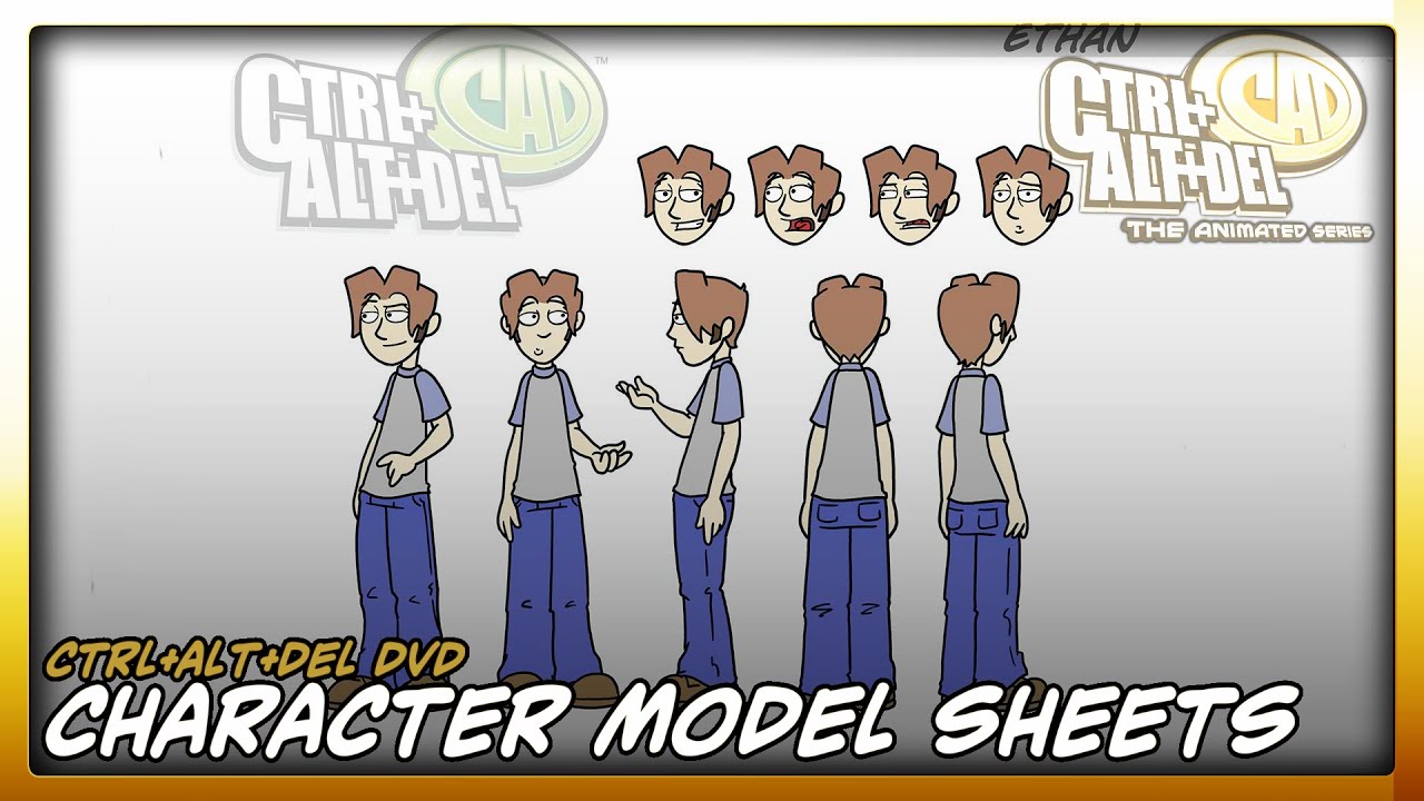 Character Model Sheets | Ctrl+Alt+Del Extras - YouTube