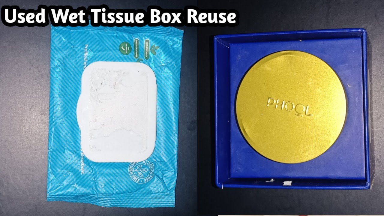 Wet Tissue Box Reuse Tips & Ideas / Arts & Crafts Diy / Cutton Box ...