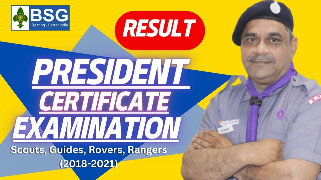 Announcement of Result for President Certificate Examination Scouts ...