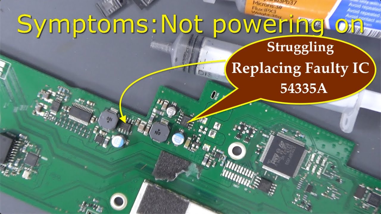 Replacing a defective ic 54335a on a sound bar - YouTube