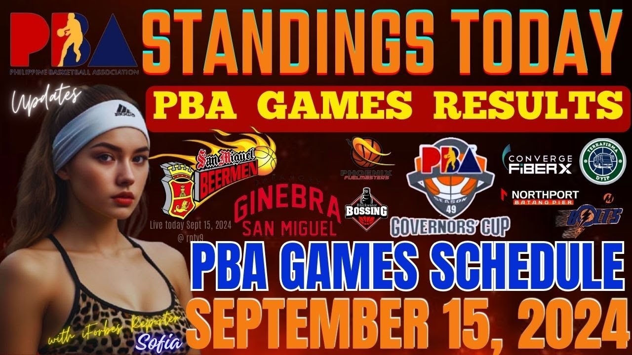 PBA Standings today September 15, 2024 | pba live today Updates | PBA ...