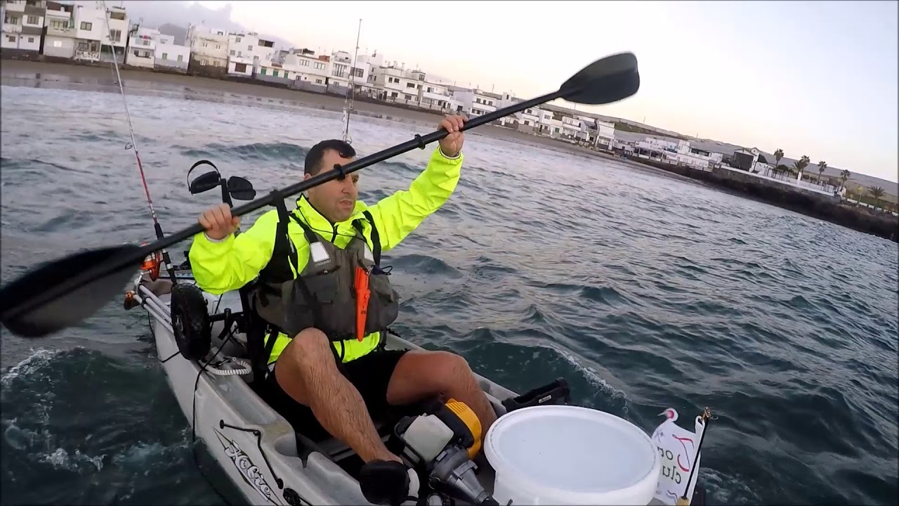 Hobie Kayak gas motor on the beach - YouTube