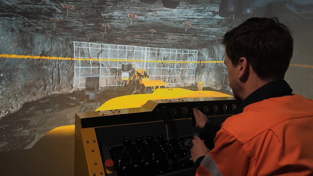 CYBERMINE Epiroc Boomer S1L Drill Rig Simulator - YouTube