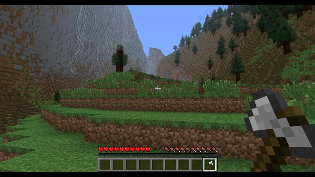 Minecraft - Realistic Mountains - YouTube