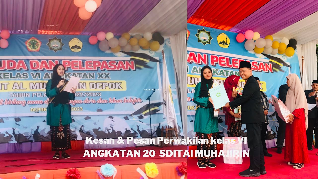 Kesan & Pesan Perwakilan Kelas VI Angkatan 20 SDIT Al Muhajirin ...