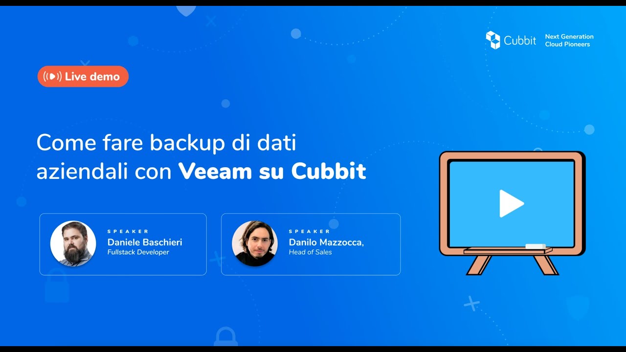 [Live Demo] Come fare backup di dati aziendali con Veeam su Cubbit - YouTube