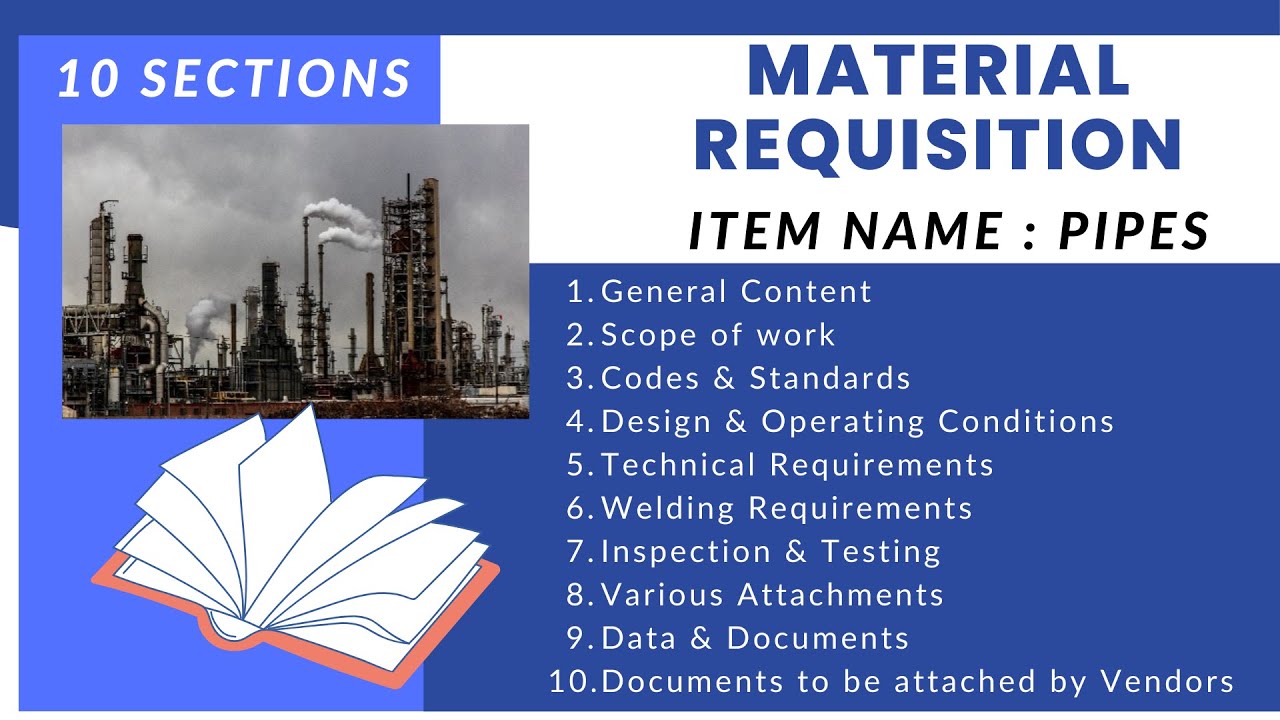 Material Requisition: Item Name: Pipe II Piping Course by EPCLand - YouTube