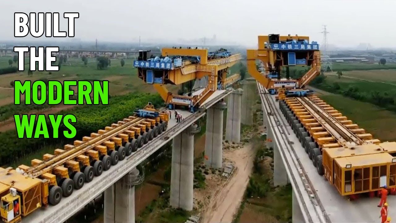 Actual Footage! China's Modern Track Laying Methods For High Speed ...