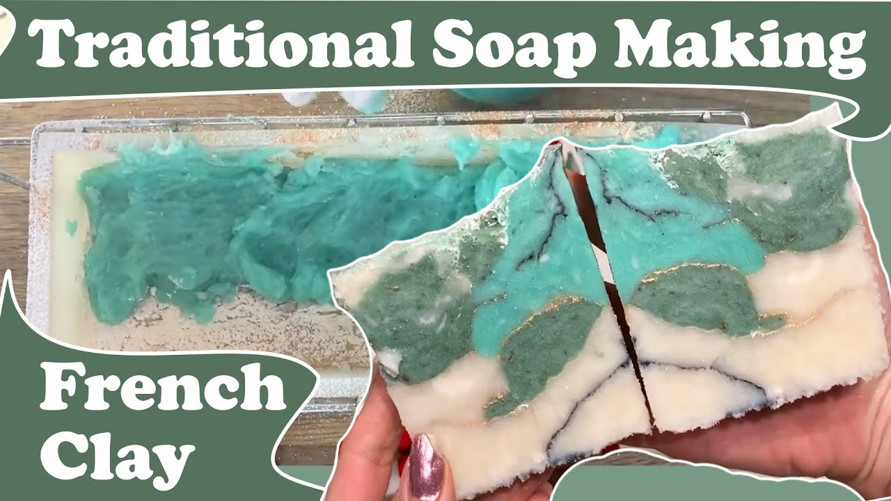Traditional Soap Making with French Green Clay & Aloe ~ Hot Process ...