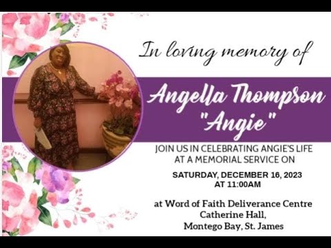 Celebrating the life of Sis Angella Thompson - YouTube