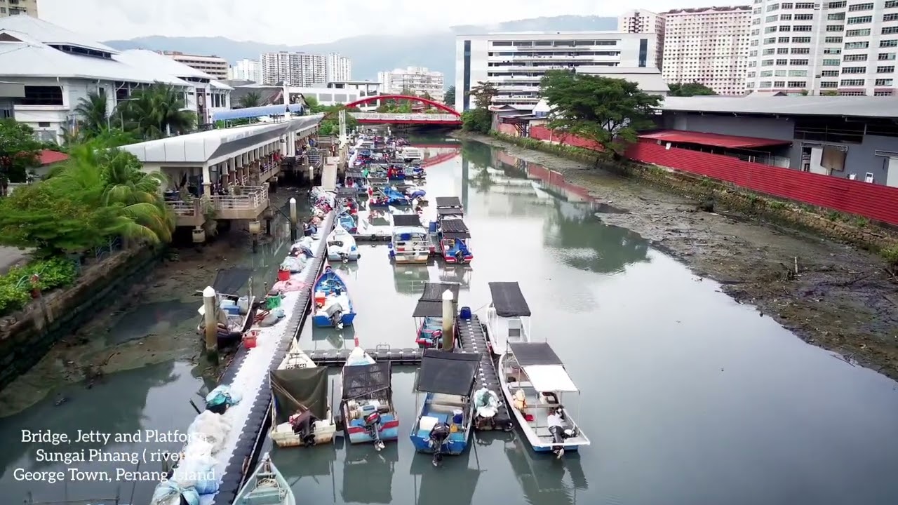 Sg Pinang river, Penang Island, Malaysia. - YouTube