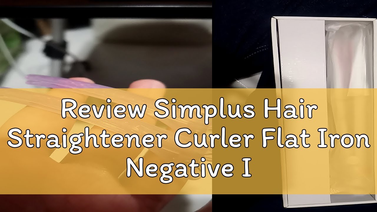 Review Simplus Hair Straightener Curler Flat Iron Negative Ions Ceramic ...