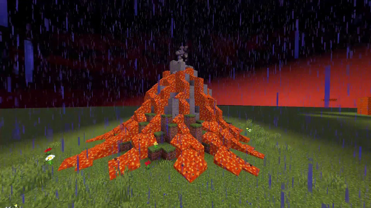 Mini Volcano in Minecraft - YouTube