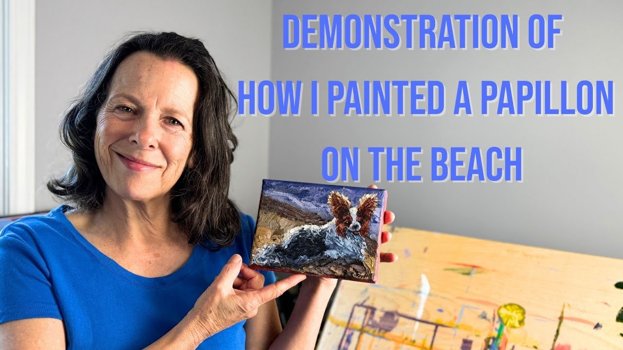 Start-to-Finish Papillon Beach Portrait: Oil Painting Process - YouTube