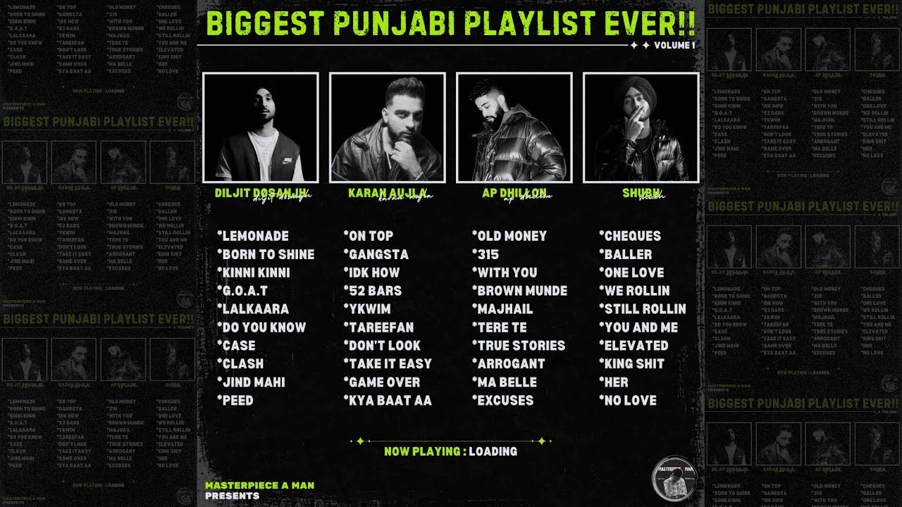BIGGEST PUNJABI PLAYLIST EVER!! | DILJIT x KARAN x AP x SHUBH ...