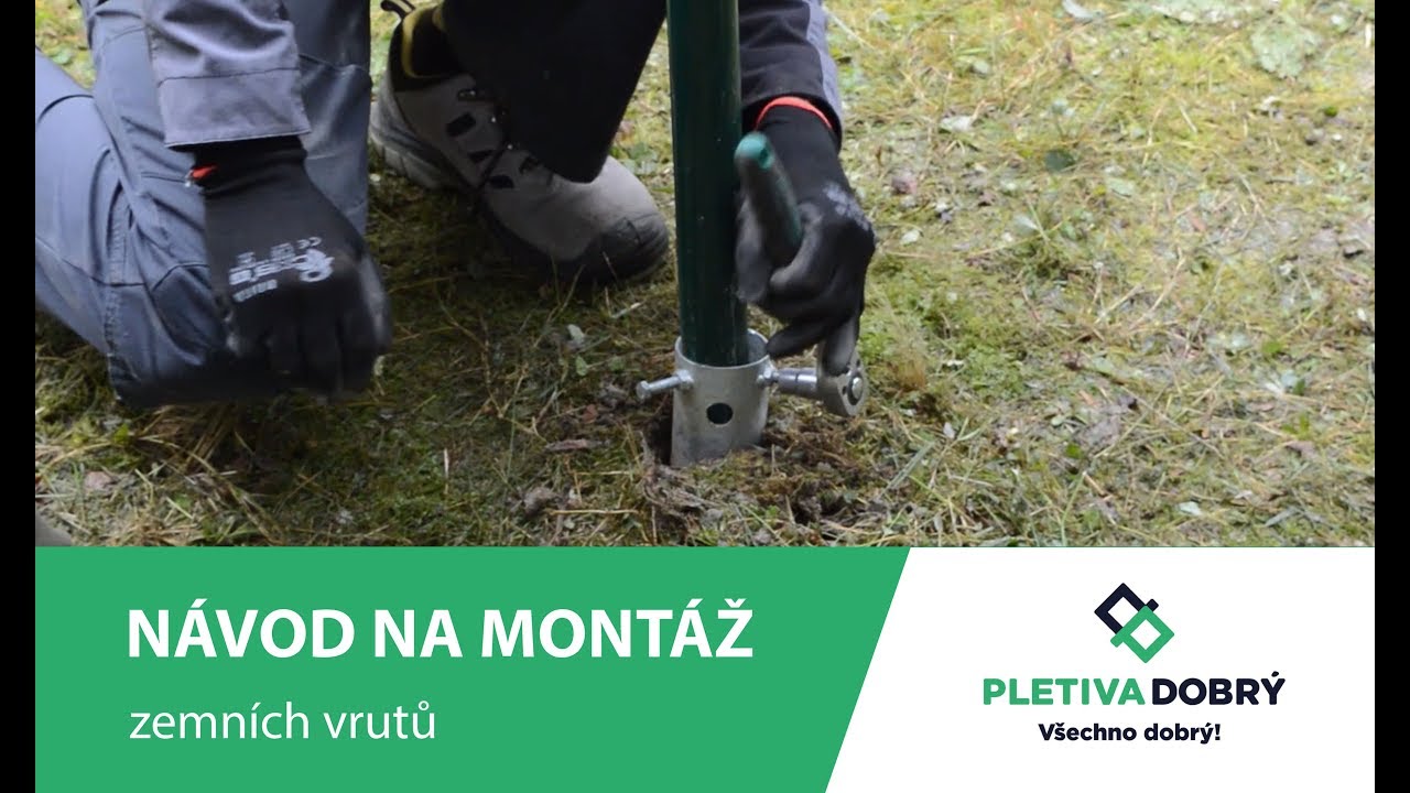 Jak na stavbu plotu - montáž zemních vrutů - YouTube